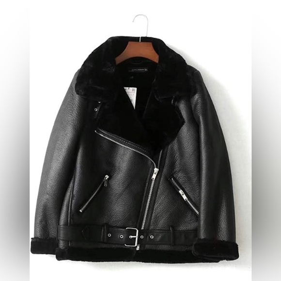 LY Varey Lin | Jackets & Coats | Ly Varey Lin Faux Shearing Moto Thick ...